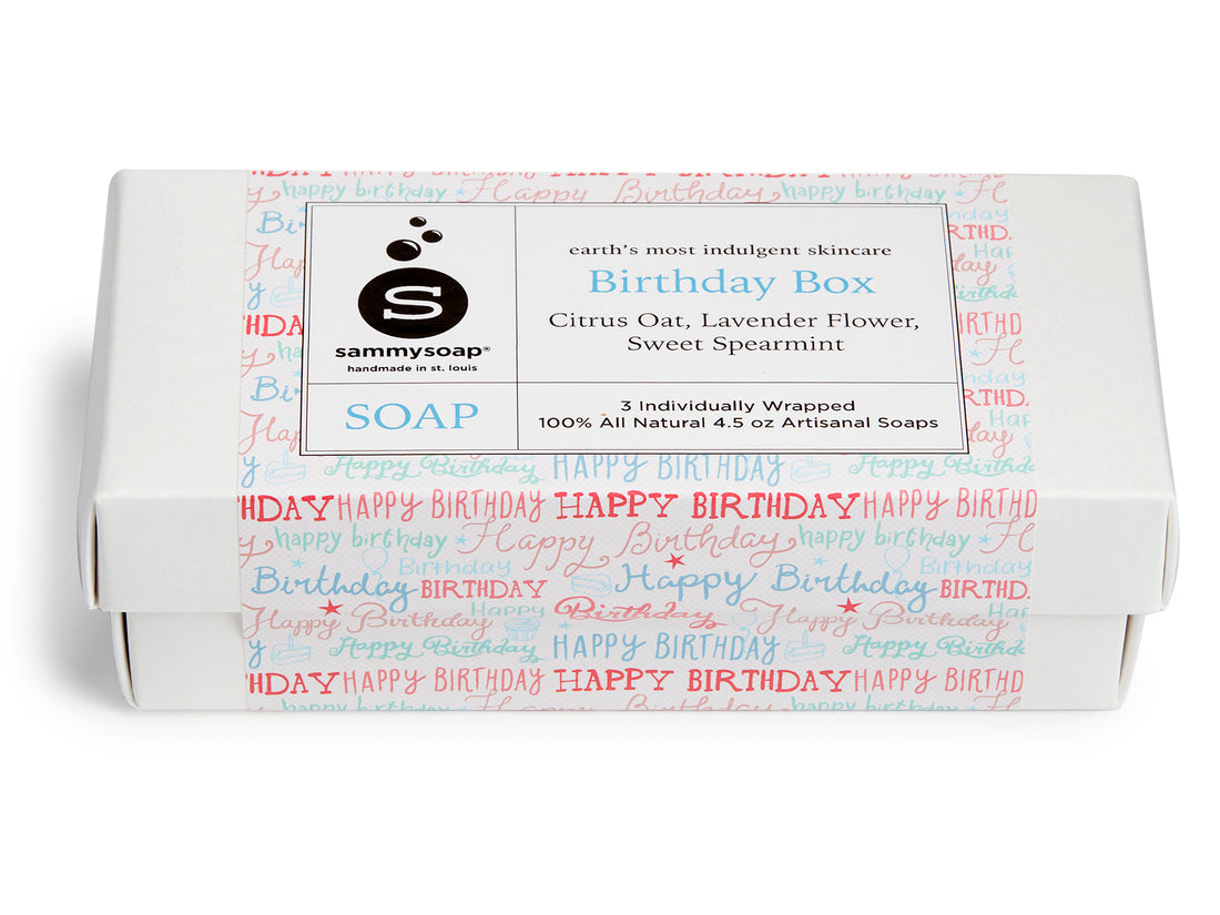 Birthday Box All Natural Handmade Soaps Three Pack Gift Set⎪sammysoap