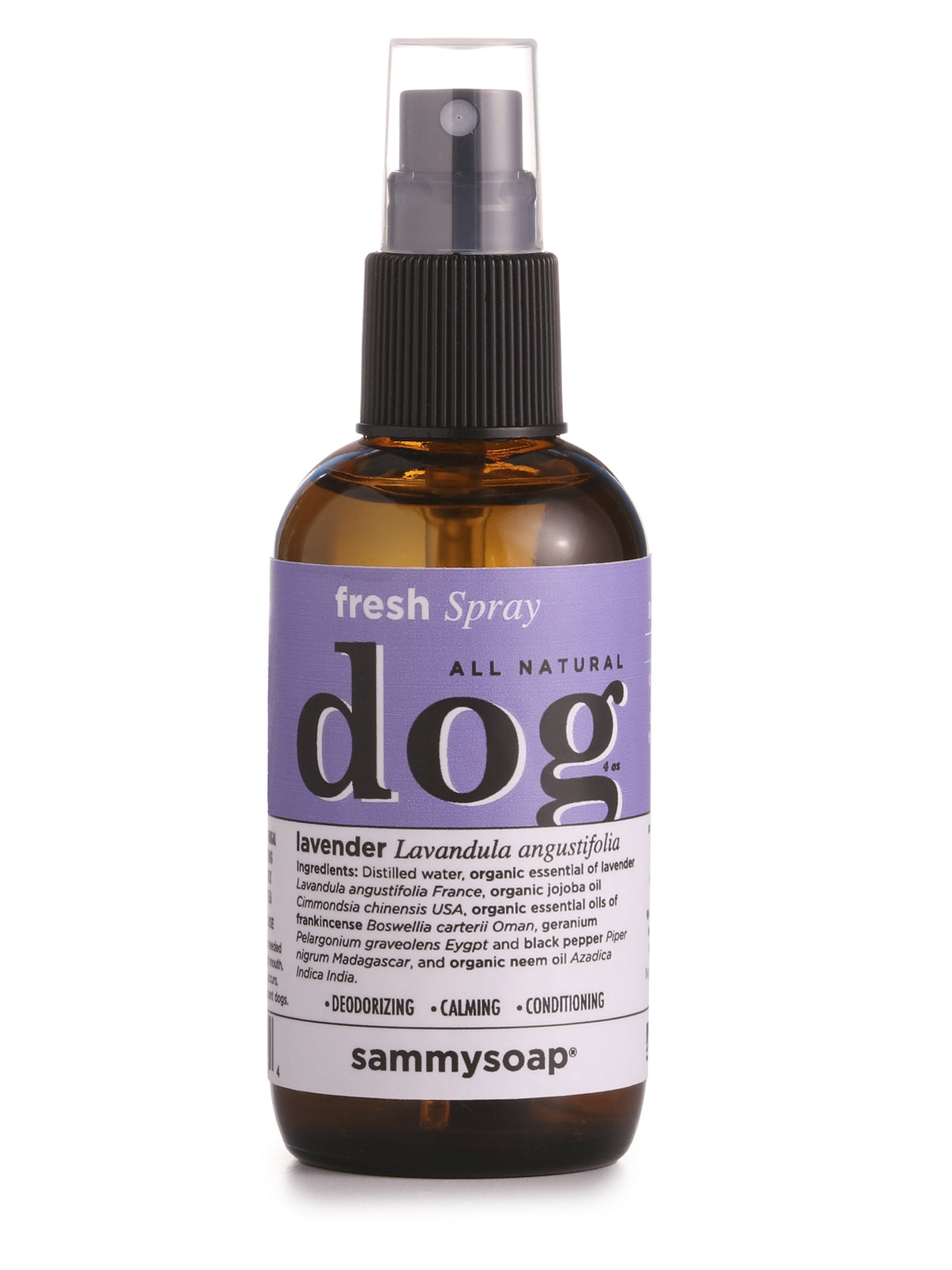 100% All Natural Dog Spray Fresh Lavender for Between Baths ⎪sammysoap