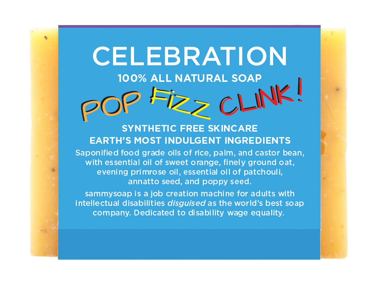 Pop Fizz Clink! 100% All Natural Orange Patchouli Soap⎪sammysoap