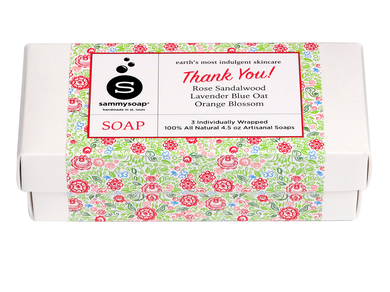 Thank You! 100% All Natural Soap 3-Pack Artisanal Gift Box ⎟sammysoap